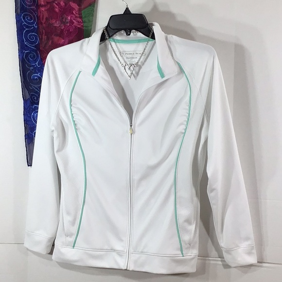 Pebble Beach | Jackets & Coats | Pebble Beach Zip Front Athletic Jacket ...